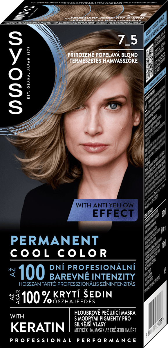 syoss Boja za kosu – 7-5 prirodna pepeljasto plava, 1 kom. | dm.hr