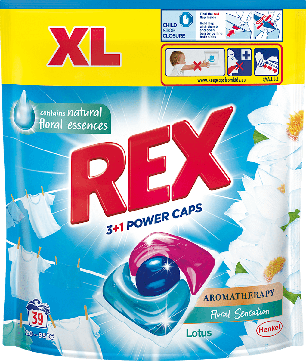 Rex Капсули за пране Lotus, 39 пранета, 468 g | dm България