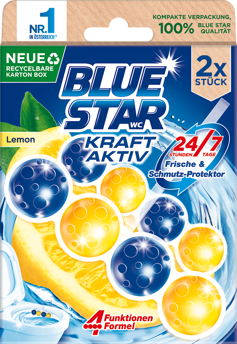 BLUE STAR WC-Stein Kraft Aktiv Lemon, 2 St | dm.at