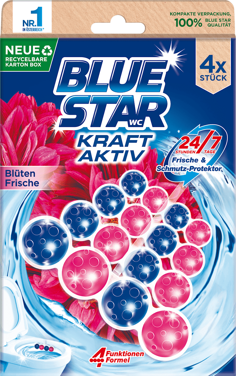 BLUE STAR WC-Reiniger Kraft Aktiv Blütenfrische, 4 St | dm.at