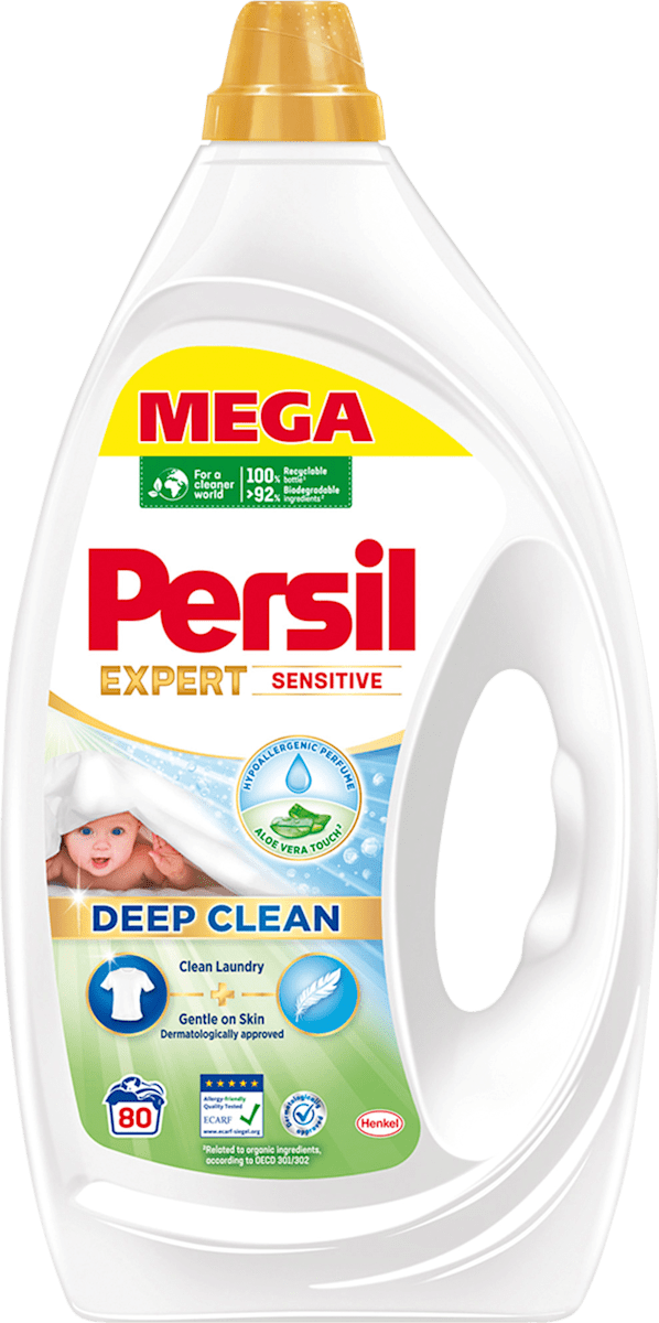 Persil Prací gél Deep Clean Expert Sensitive MEGA, 80 PD | mojadm.sk
