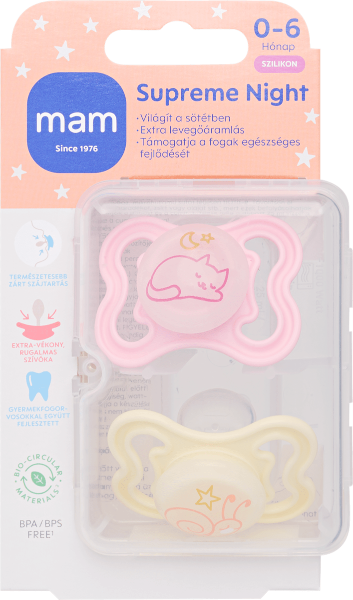 mam Supreme Night cumi kislányoknak, 0-6 hónapos korig, 2 db | dm.hu