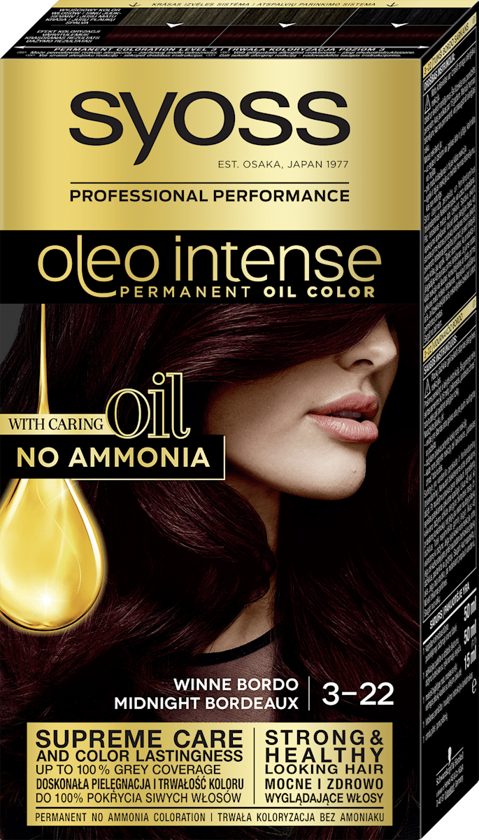 Syoss Oleo Intense Farba do włosów 3-22 Midnight Bordeaux, 1 szt. kupuj ...