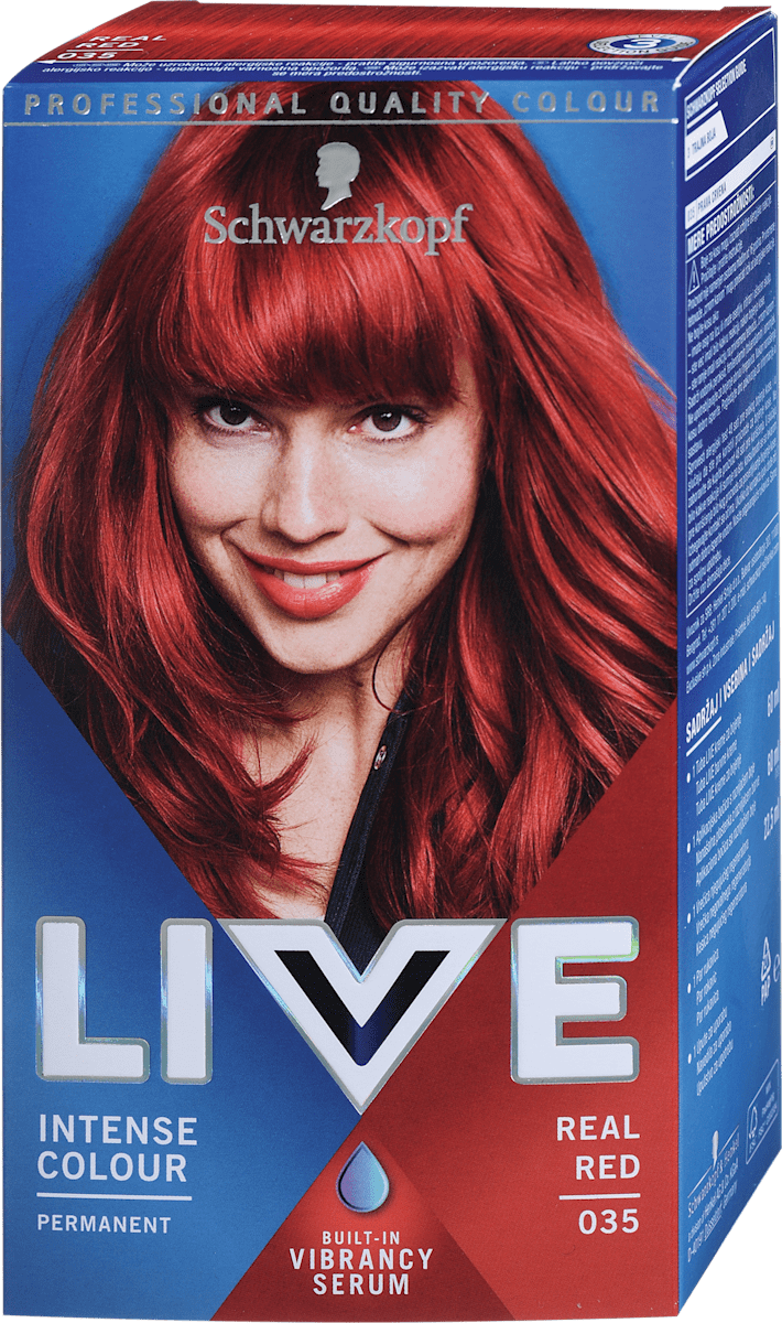Schwarzkopf LIVE Barva za lase Intense Colour, 035 Real Red, 1 kos | dm.si