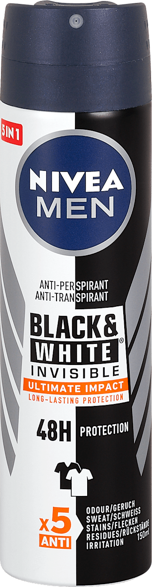 NIVEA MEN Deodorant spray black&white ultimate, 150 ml | dm.ro