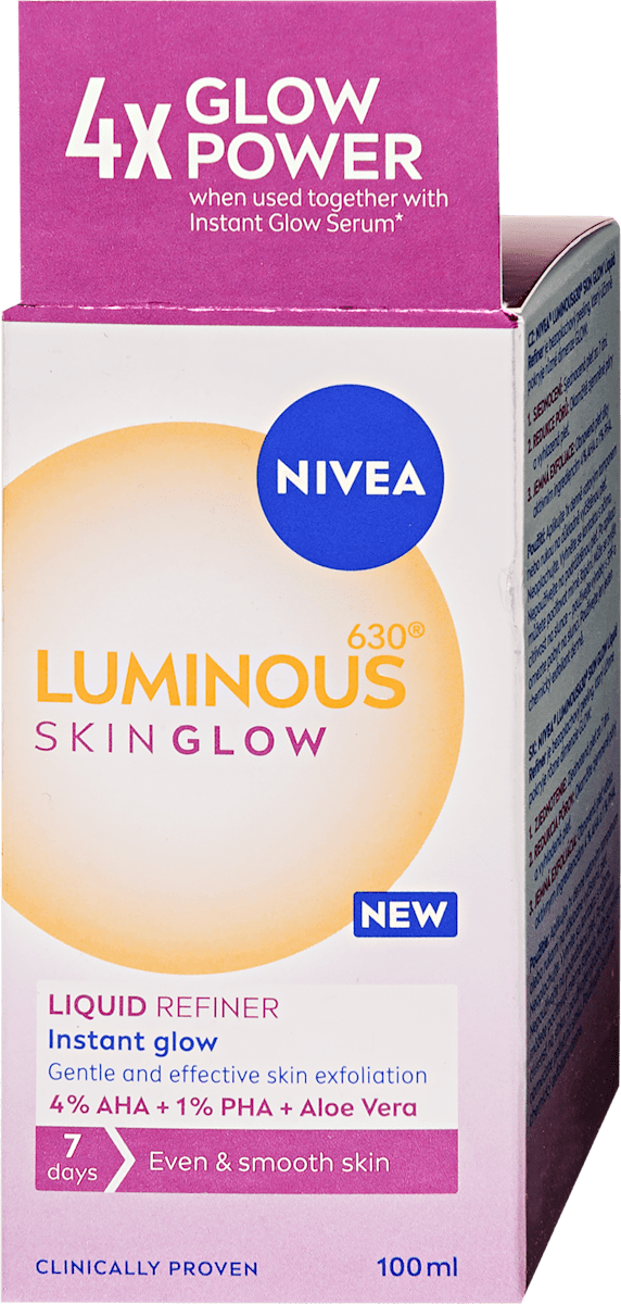 NIVEA Luminous630® Skin Glow Liquid Refiner Hámlasztó gél, 100 ml | dm.hu