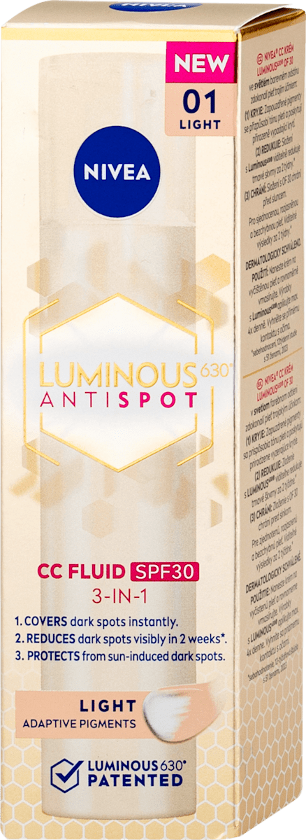 NIVEA LUMINOS630° ANTISPOT CC fluid za lice 3-IN-1, SPF 30 - 01 light ...