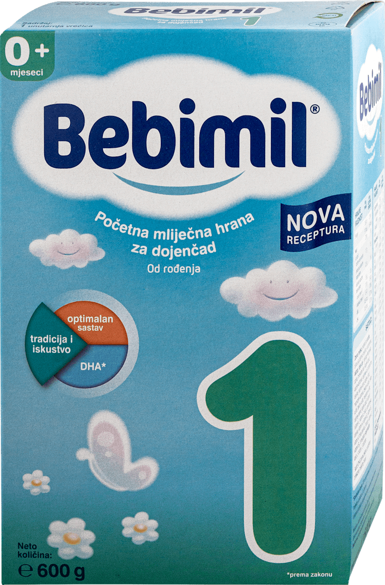 Bebimil Mliječna formula za bebe 1, 0+ mj., 600 g | dm Bosna i Hercegovina