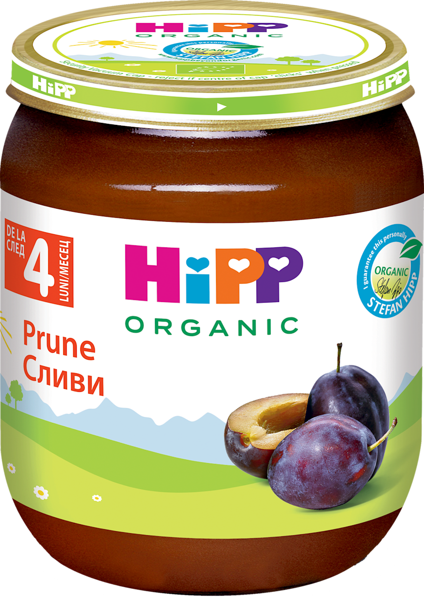HiPP Piure de prune 4+ ECO, 125 g | dm.ro