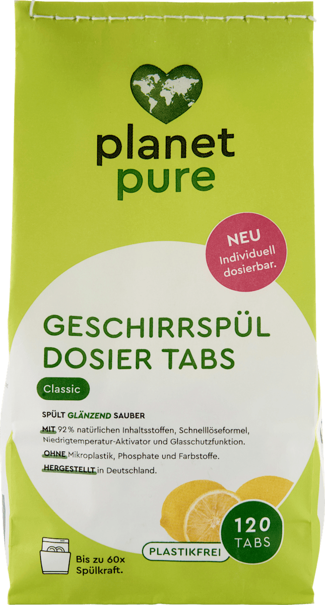 planet pure Geschirrspül-Tabs Dosier Classic, 120 St | dm.at