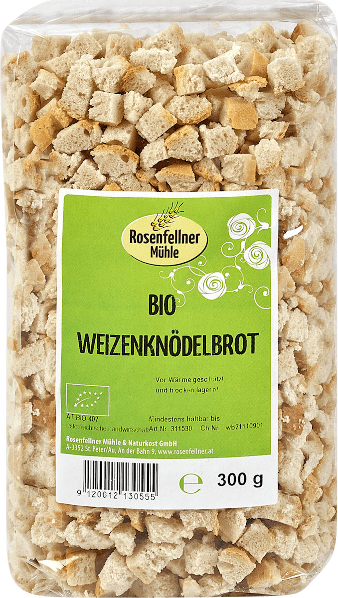 Rosenfellner Mühle Brot Bio Weizenknödel hell, 300 g | dm.at