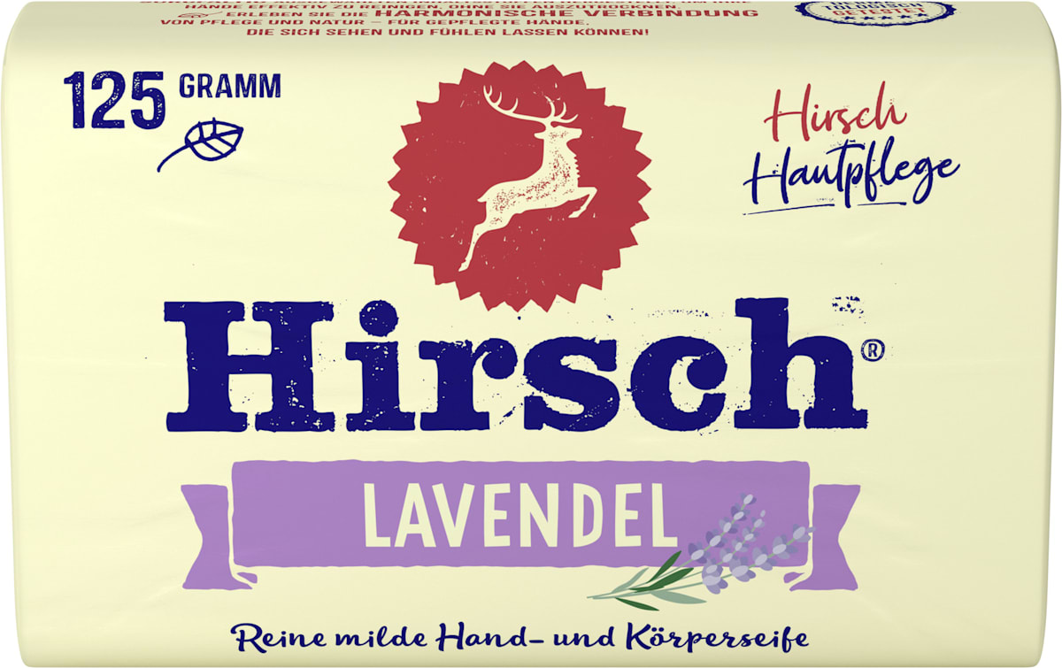 Hirsch Feste Seife Lavendel, 125 g | dm.at