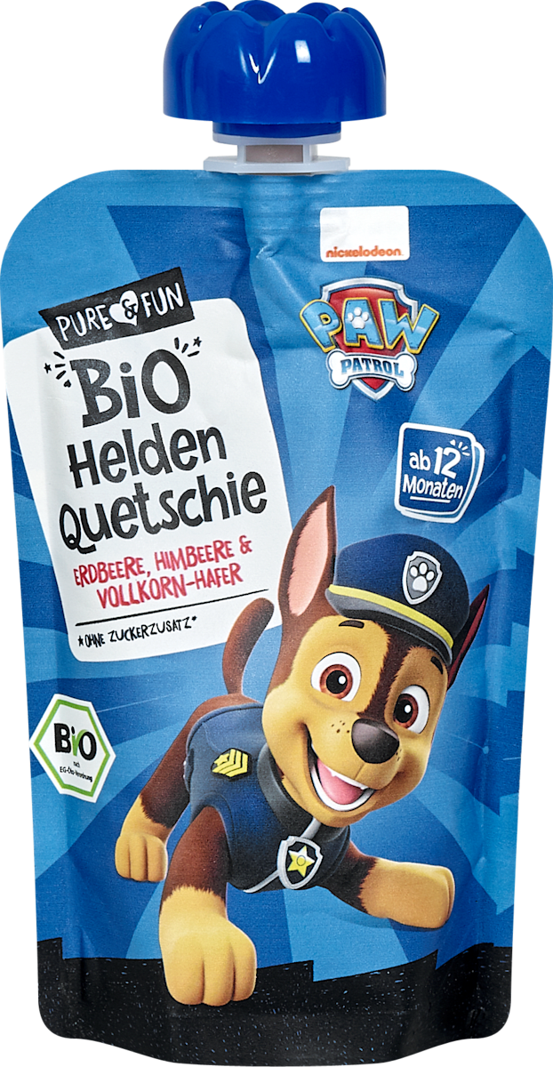 PURE & FUN Bio ovocná kapsička jahoda, malina a celozrnné vločky ...