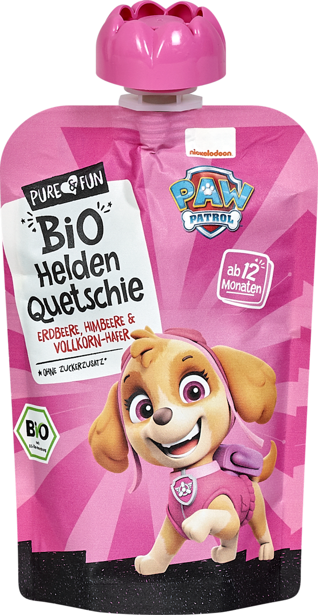 PURE & FUN Bio ovocná kapsička jahoda, malina a celozrnné vločky - Skye ...