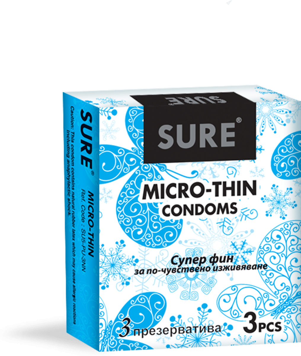 SURE Презервативи Micro Thin, 3 бр. | dm България