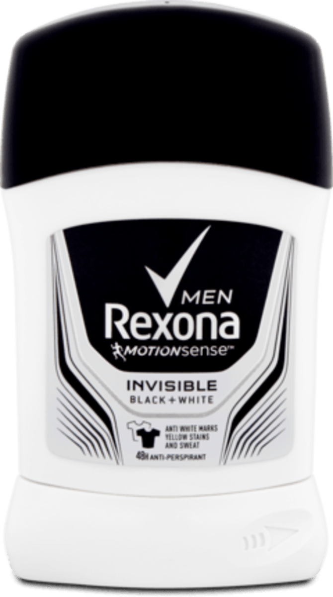 Rexona men Deodorant stick bărbați Invisible B&W, 50 ml | dm.ro