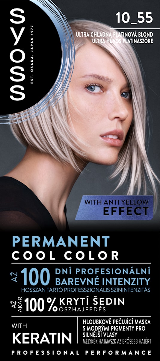 syoss Vopsea de păr permanentă 10-55 Ultra Platinum Blond, 1 buc | dm.ro