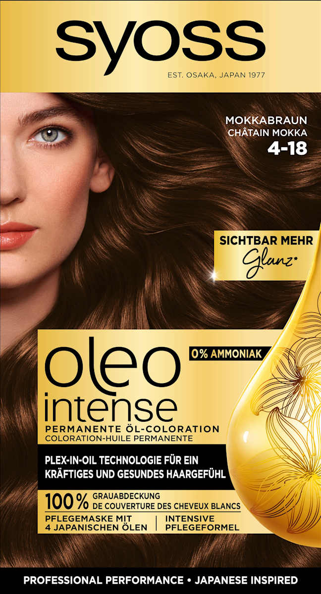 Syoss Oleo Intense Permanente Öl-Coloration - Nr. 4-18 Mokkabraun, 1 St ...