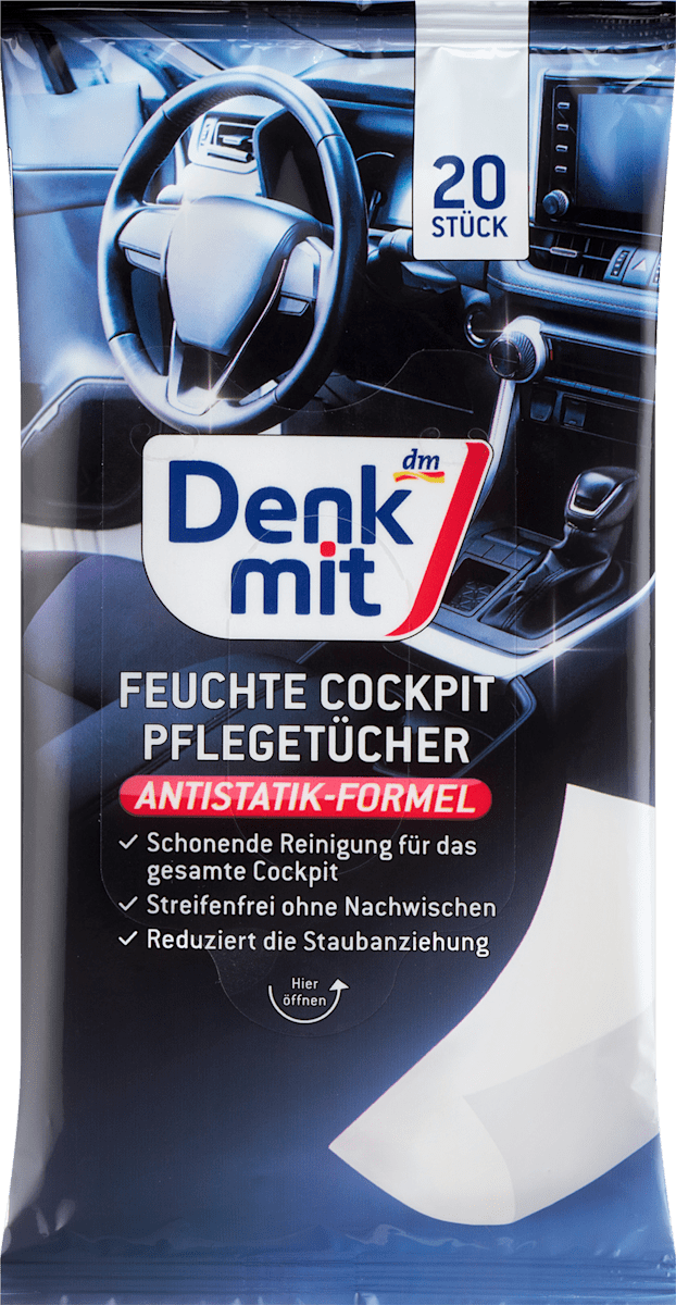 Denkmit Vlažne maramice za čišćenje instrument table automobila, 20 kom ...