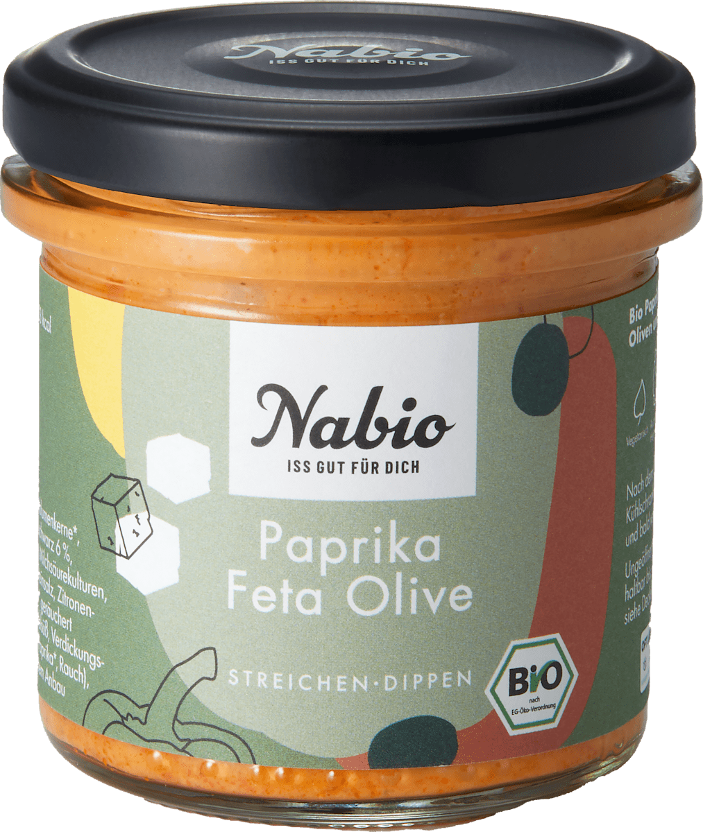 Nabio Brotaufstrich, Paprika Feta Olive, 135 g dauerhaft günstig online kaufen | dm.de