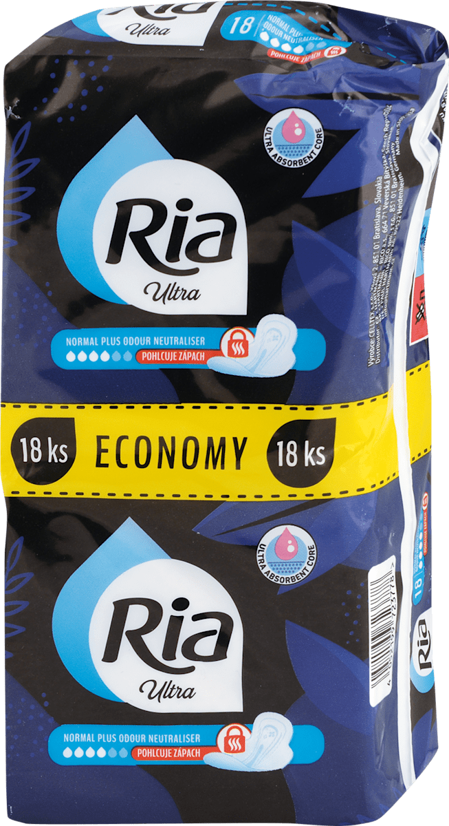 Ria Hygienické vložky Ultra Normal Plus Odour Neutraliser, 18 ks ...
