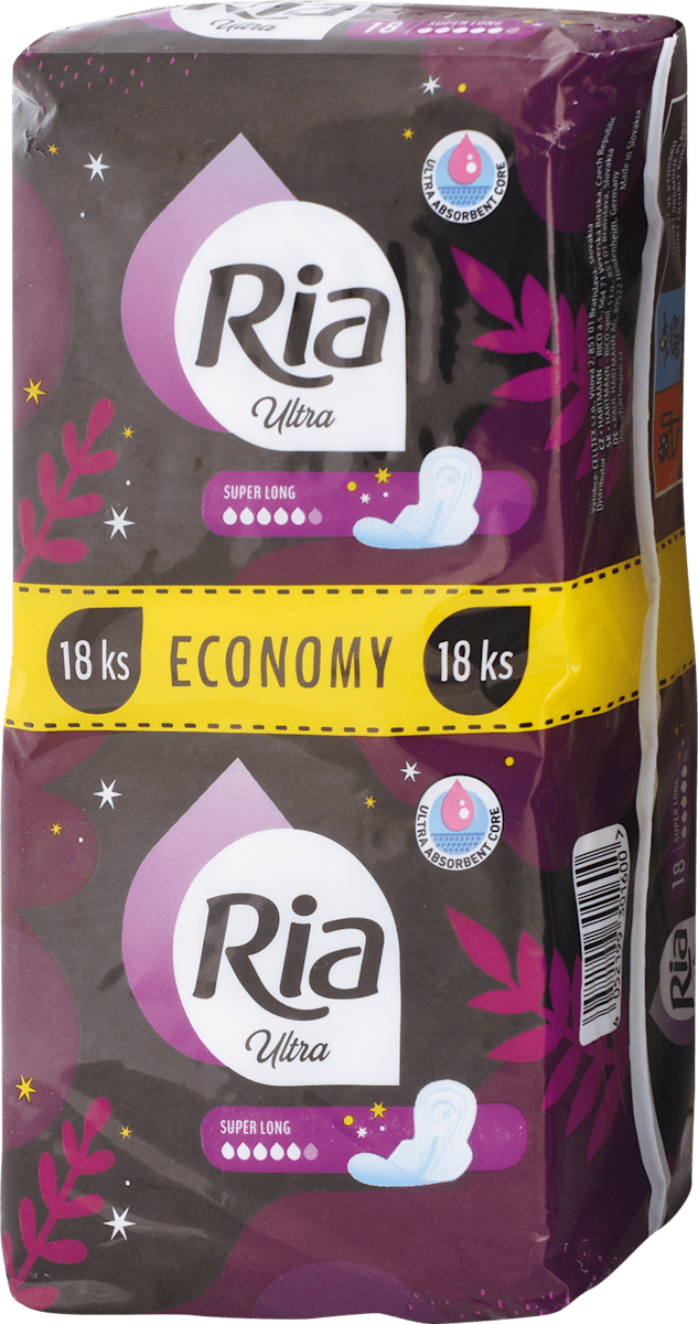 Ria Hygienické vložky Ultra Super Long, 18 ks | mojadm.sk