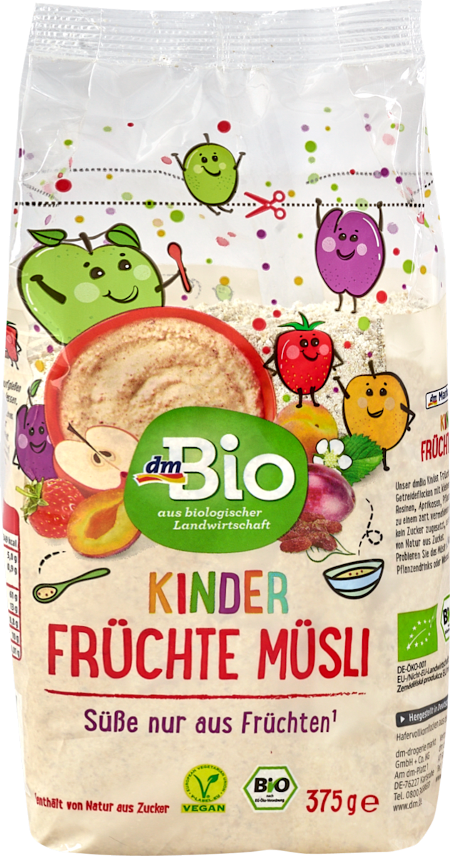 dmBio Detské ovocné müsli, 375 g | mojadm.sk