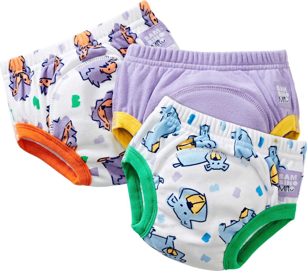 Bambino Mio Súprava učiacich plienkových nohavičiek Bold Animals - 3-4 roky, 3 ks | mojadm.sk