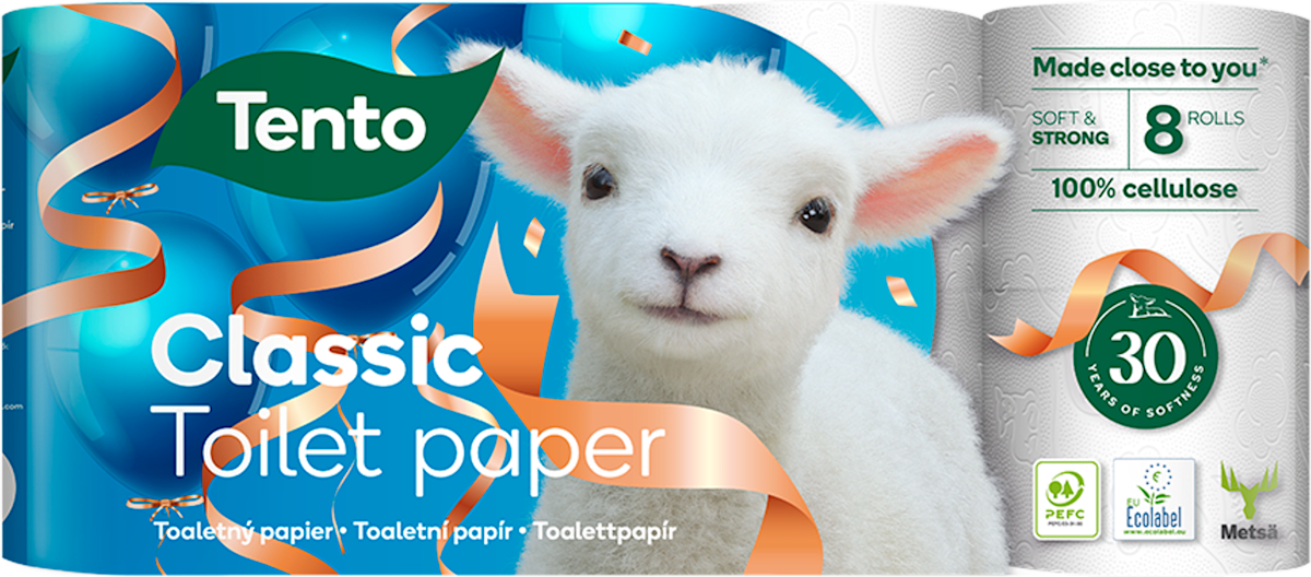 Tento Toaletný papier Classic 8x150, 1 200 útrž. | mojadm.sk