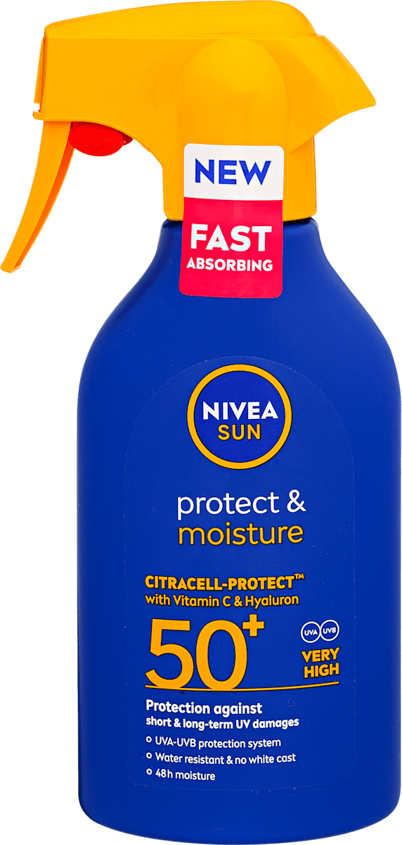 NIVEA SUN Hidratáló naptej FF50+, Protect & Moisture, 270 ml | dm.hu