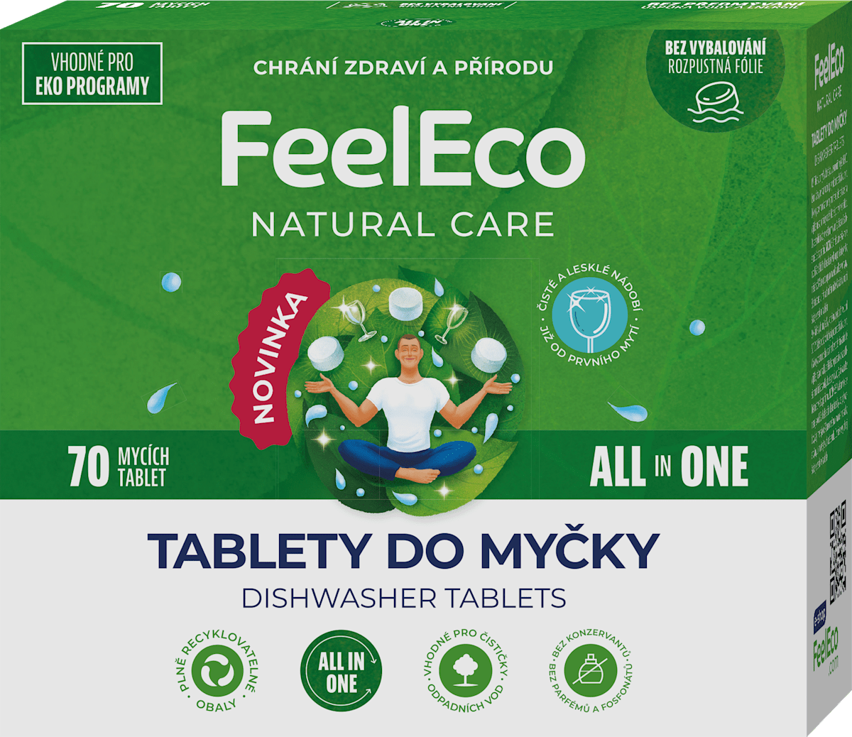FeelEco tablety do myčky All in One, 70 ks | dm.cz