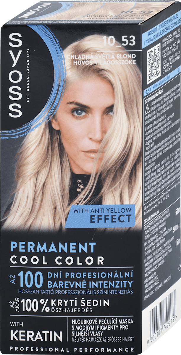 syoss Farba na vlasy Permanent Cool Color - 10-53 svetlá blond, 1 ks ...