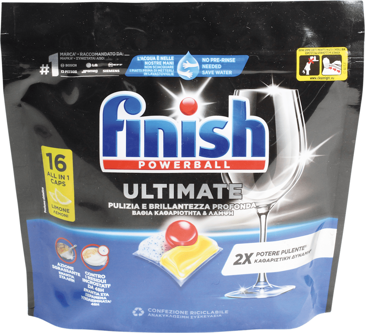 Finish Caps per lavastoviglie Ultimate All in 1 al limone, 16 pz | dm ...