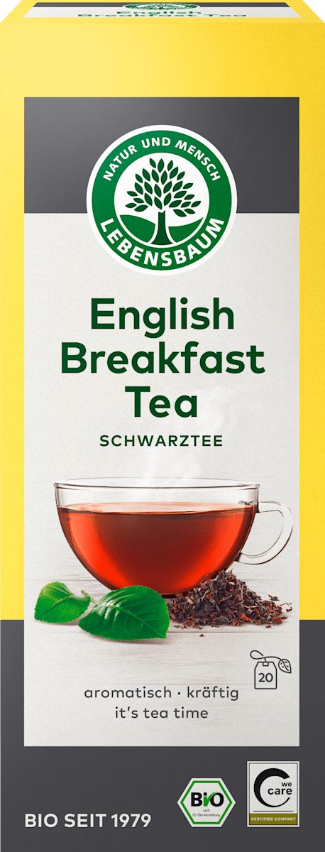 LEBENSBAUM Schwarzer Tee "English Breakfast" (20 Beutel), 40 g ...