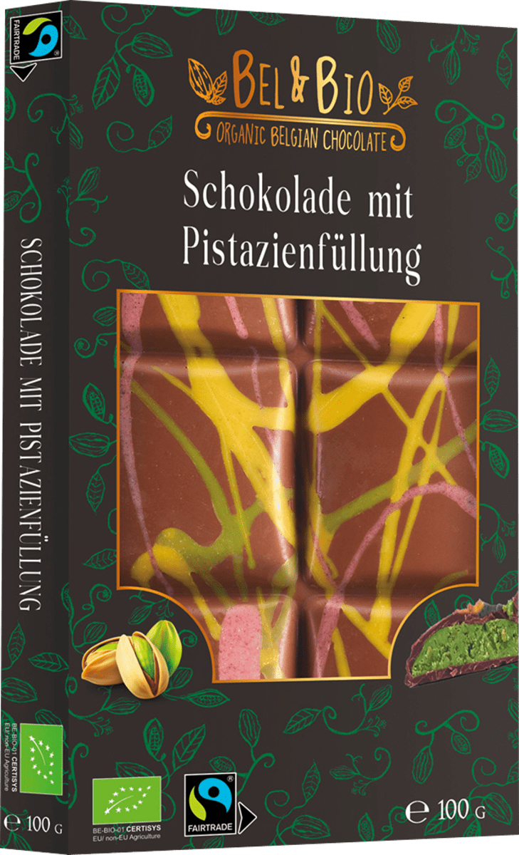 BEL & BIO Schokolade mit Pistazienfüllung, 100 g dauerhaft günstig ...