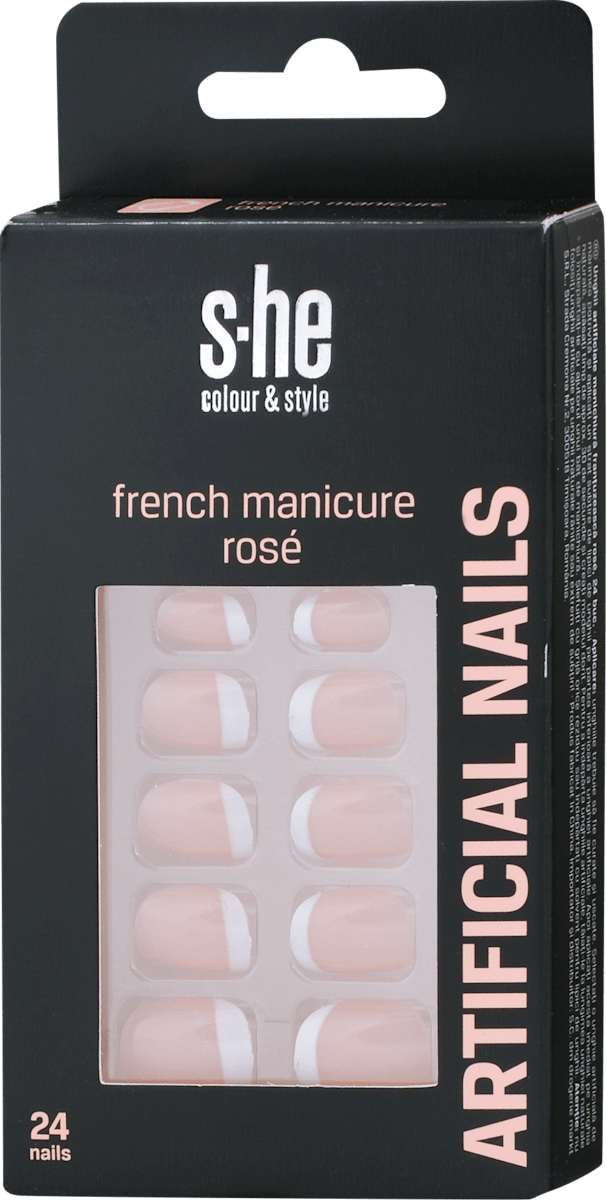 s-he colour&style french manicure umjetni nokti – rosé, 24 kom. | dm ...