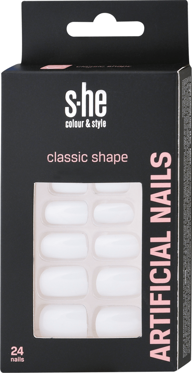 s-he colour&style Umelé nechty - Tvar Klasik, 1 ks | mojadm.sk