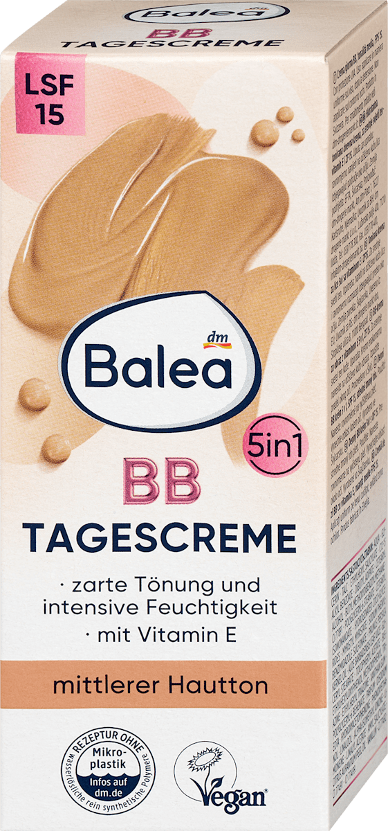 Balea Színezett BB-krém FF15 fényvédelemmel, közepes bőrtónusra, 50 ml ...