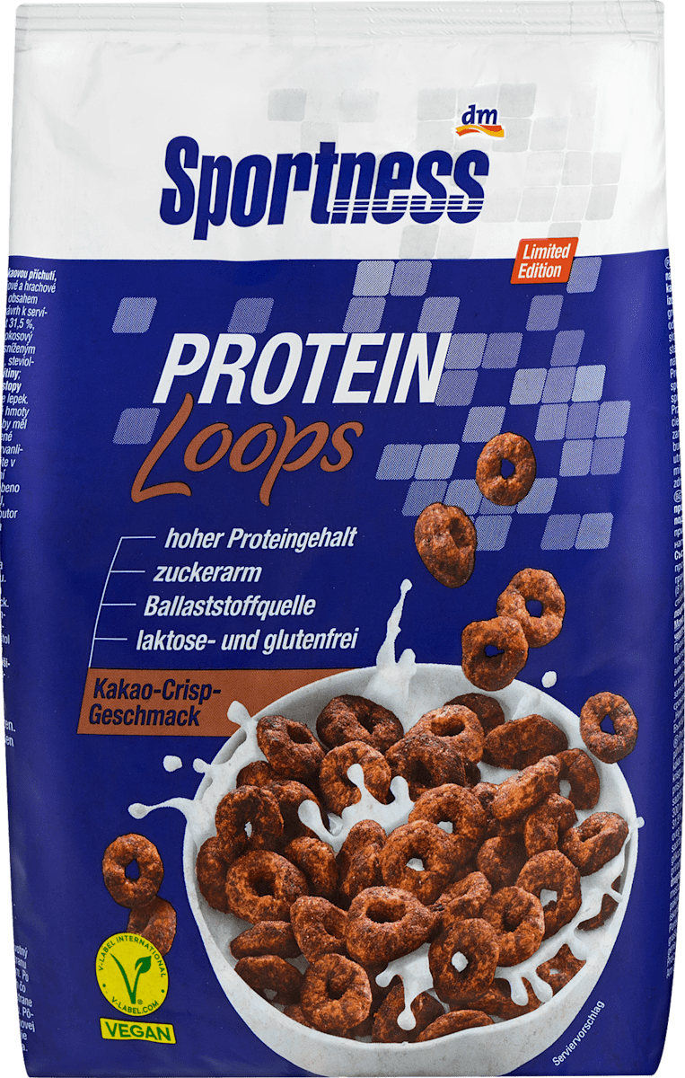 Sportness Protein Loops, Kakao Crisp Geschmack, 250 g dauerhaft günstig ...