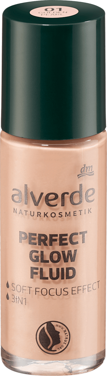 alverde NATURKOSMETIK rozjasňovač Perfect Glow Fluid 01 Golden Pearl ...