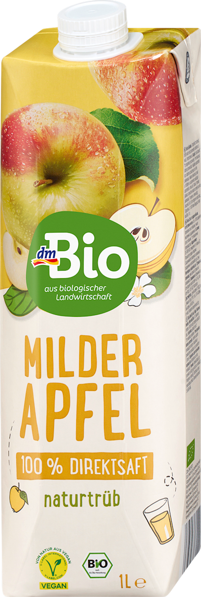dmBio Direktsaft, Milder Apfel naturtrüb, 1 l dauerhaft günstig online kaufen | dm.de