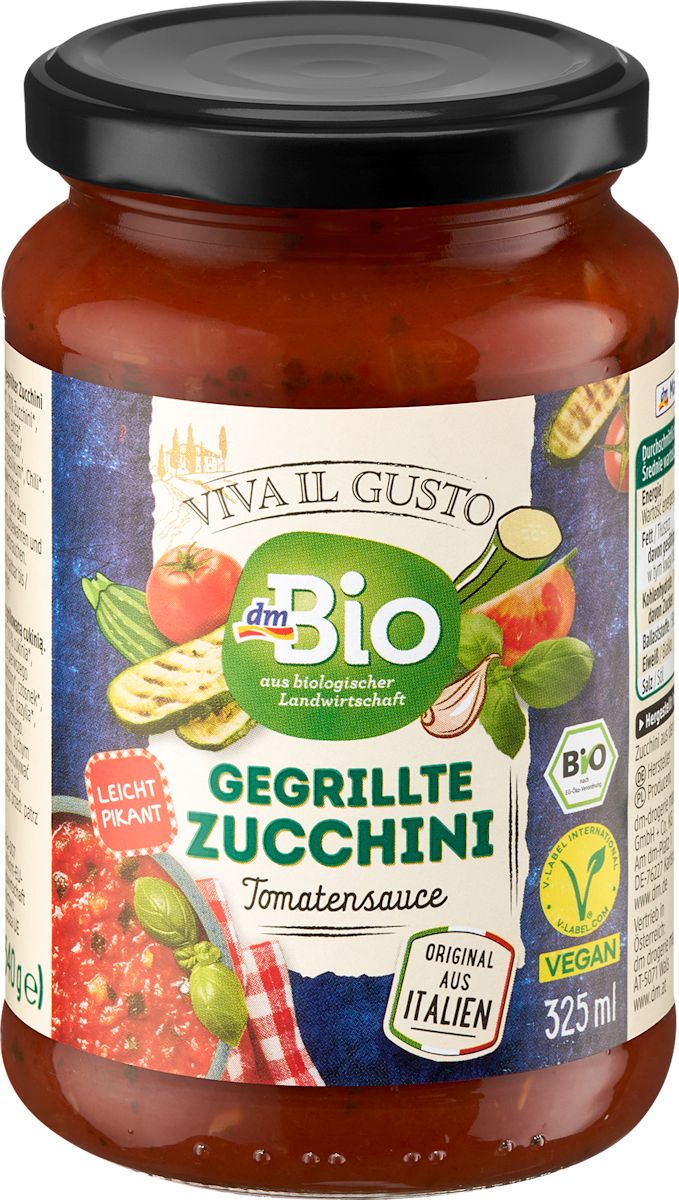 dmBio Sos de rosii cu zucchini ECO, 325 ml | dm.ro