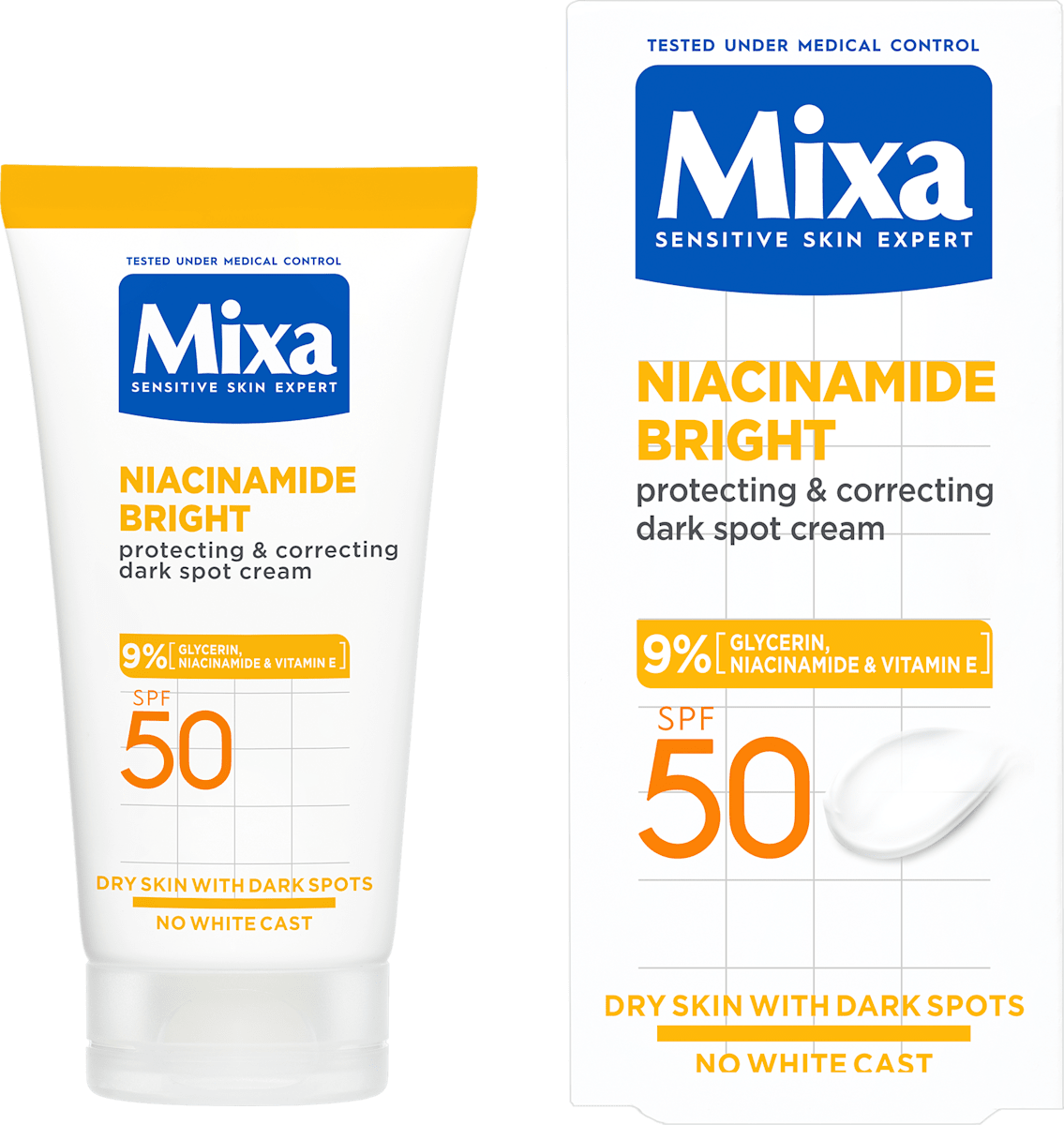 Mixa Многофункционален крем с ниацинамид, SPF 50, 50 ml | dm България