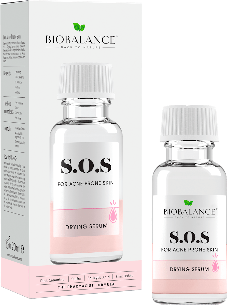 BIOBALANCE Arcszérum SOS szárító hatású, akné ellen, 20 ml | dm.hu