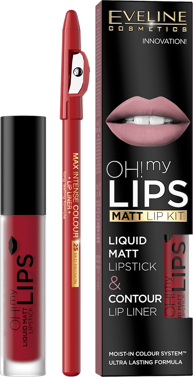 EVELINE COSMETICS Oh! my Lips Matt set za usne – 17 Flamenco Red, 4,5 ml | dm Bosna i Hercegovina
