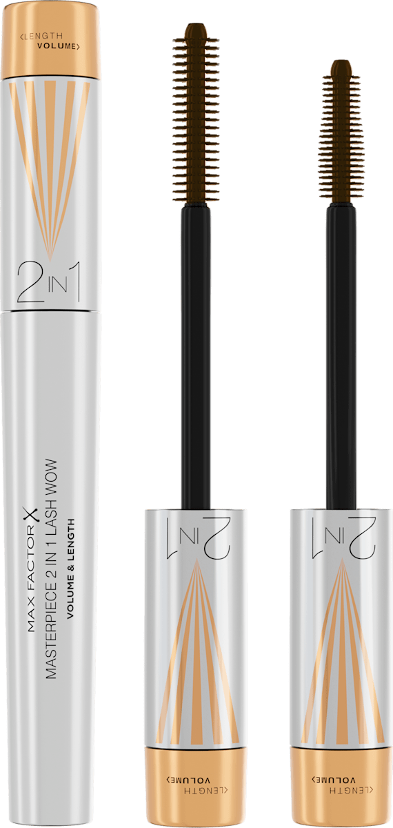 MAX FACTOR Masterpiece 2in1 Lash Wow maskara – 02 Black Brown, 7 ml ...