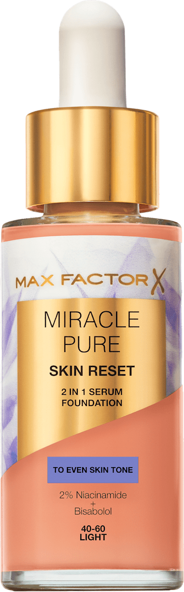 MAX FACTOR make-up a sérum 2 v 1 Miracle Pure 40-60 Light, 30 ml | dm.cz