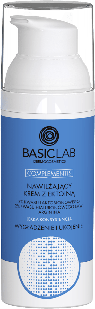 BASICLAB Krem nawilżający z ektoiną lekkiej konsystencji wygładzenie i ...