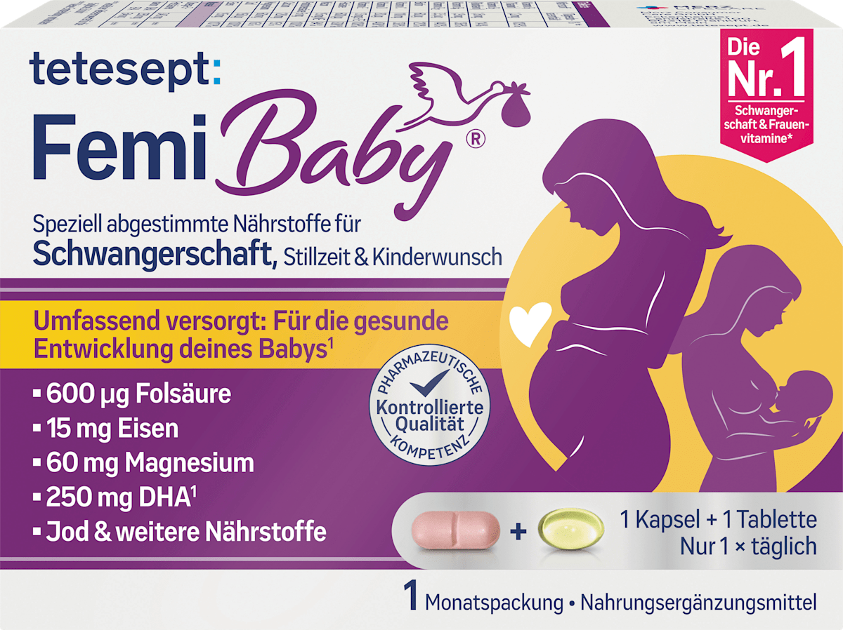 tetesept Femi Baby 30 Tabletten und 30 Weichkapseln 60 St, 61,8 g ...