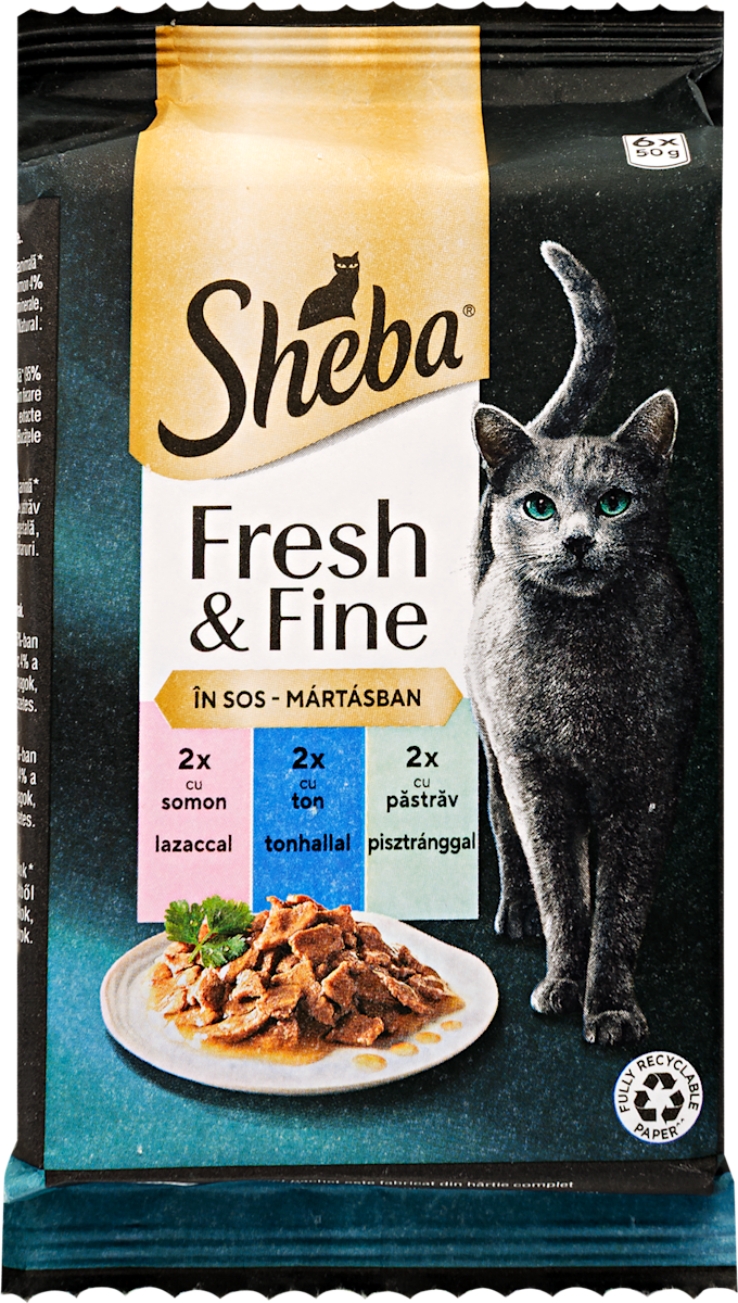 Sheba Alutasakos macskaeledel Fresh & Fine, halas, 0,3 kg | dm.hu